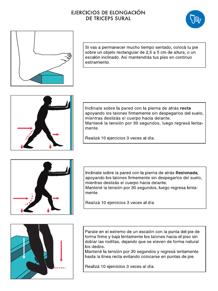 Ejercicios Elongacion Triceps Sural | PDF