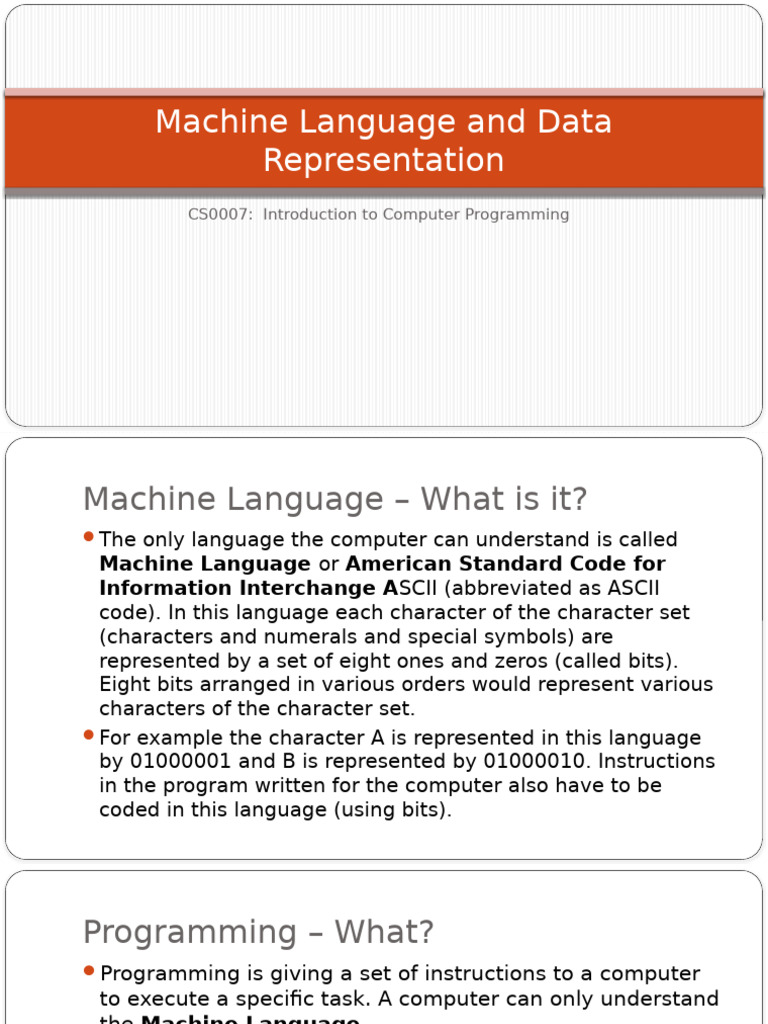 Machine Language | PDF | Character Encoding | Bit