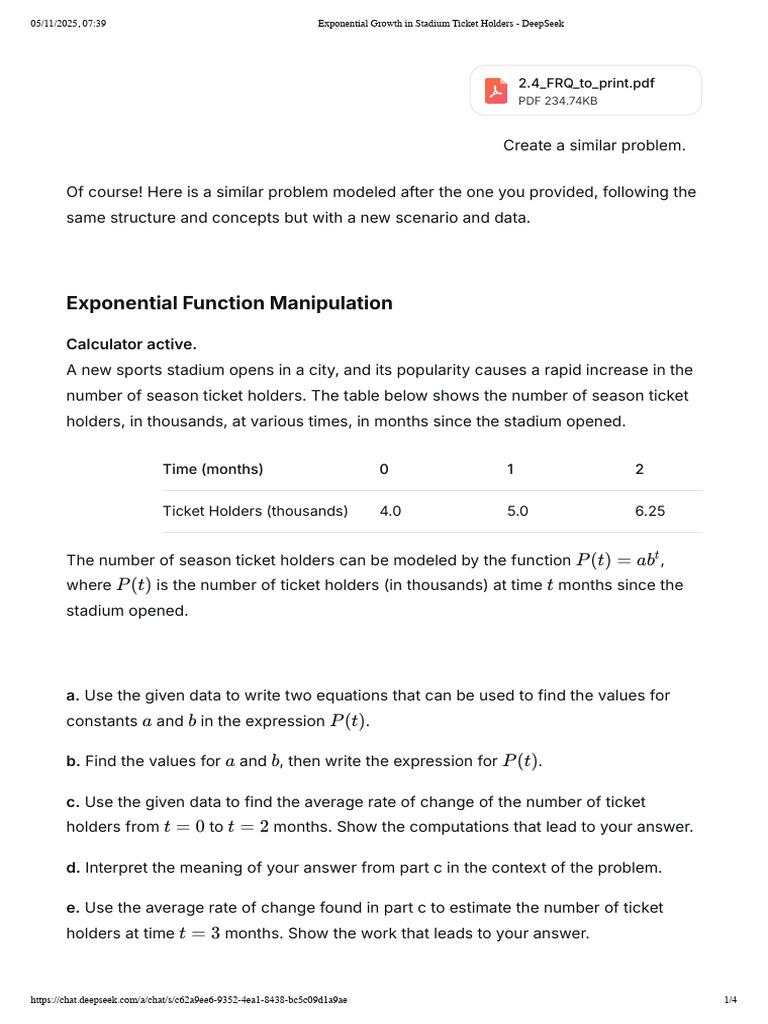 Exponential Growth in Stadium Ticket Holders - DeepSeek | PDF ...