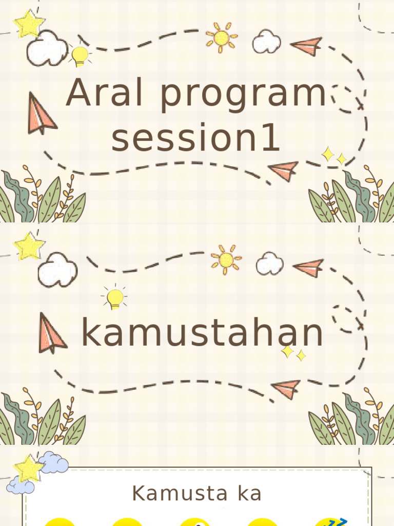 Aral Program Session 1 | PDF