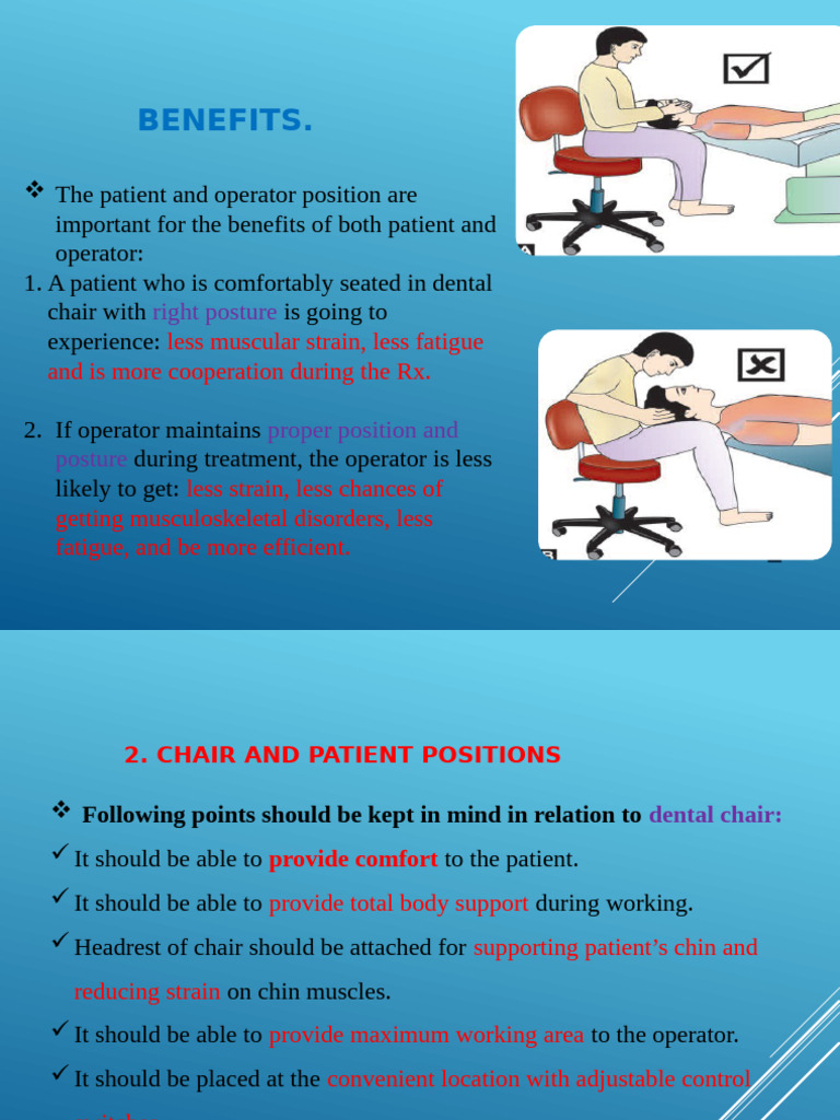 Importance of Chair Position in Dentistry | PDF | Chair | Dentistry