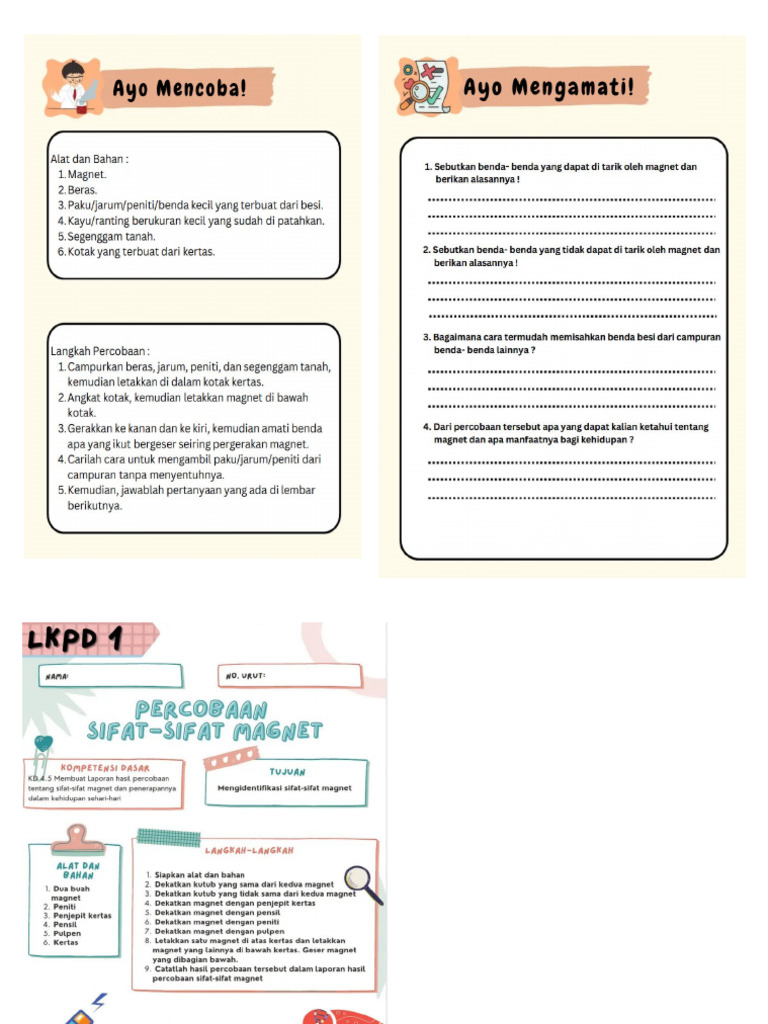 LKPD Magnet Praktik Kls 5 | PDF