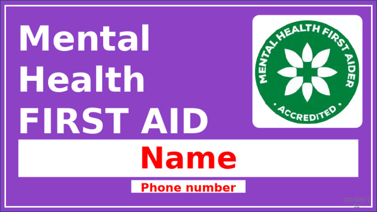 MHFA Sign Template | PDF