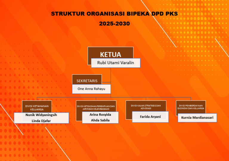 Struktur Organisasi Bipeka Dpd Pks | PDF