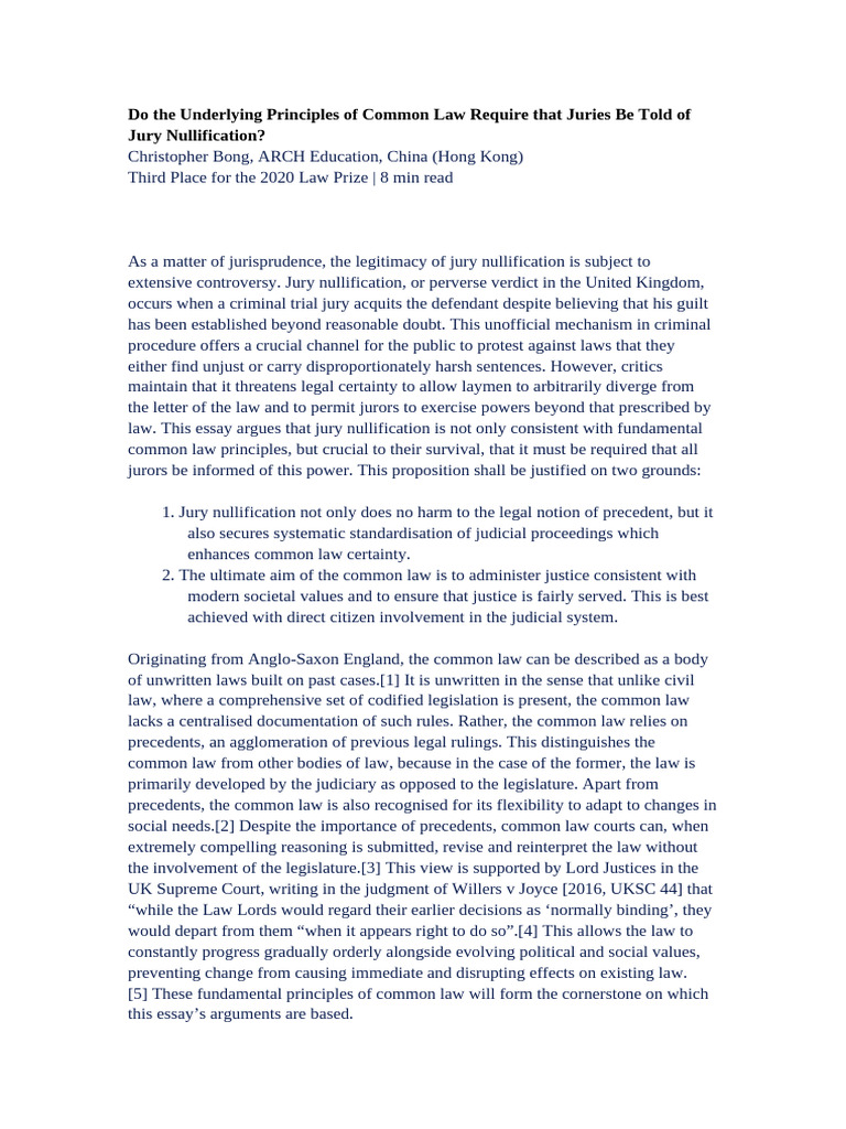 4、Do the Underlying Principles of Common Law Require that Juries Be ...