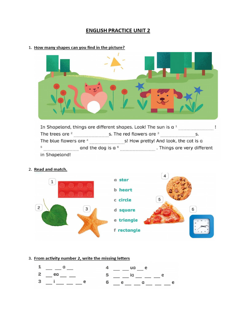 English Practice Unit 2 - Vocab | PDF