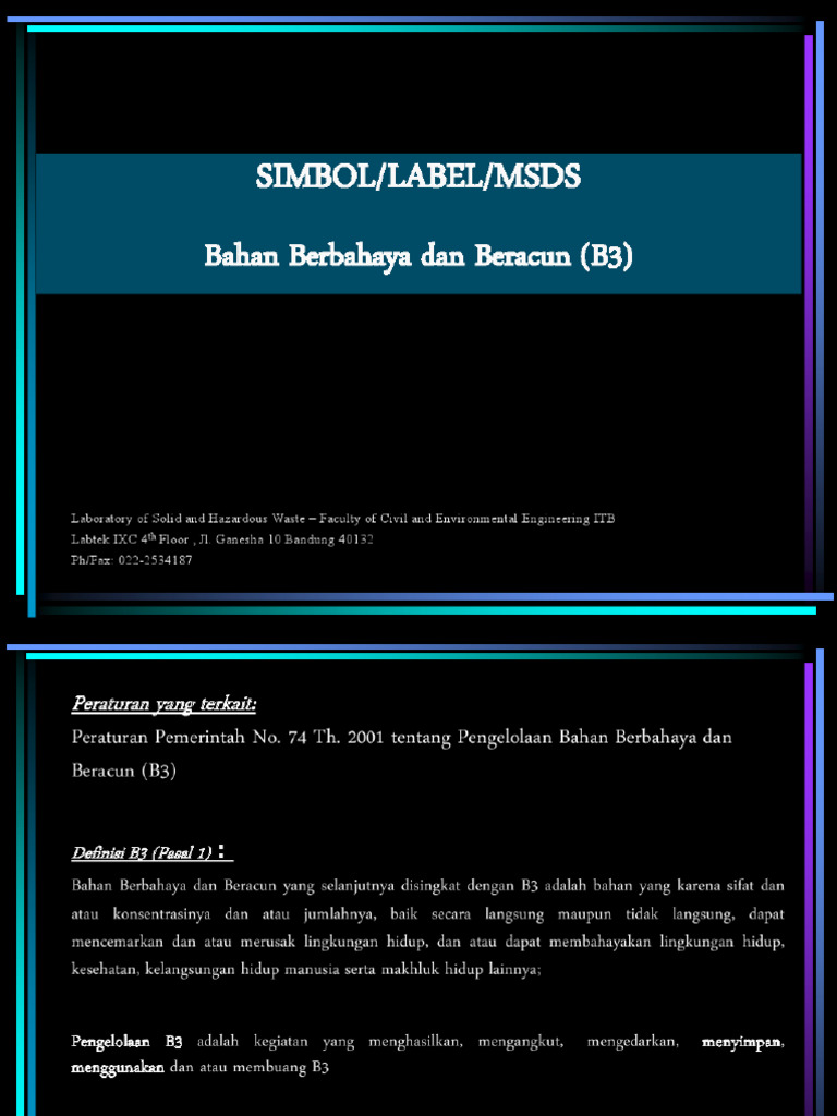 12 b3 Label Dan Msds | PDF