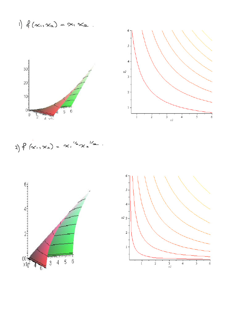 Function Examples 3 D and Contour | PDF