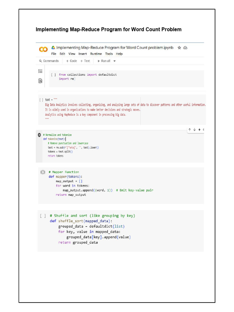 Map-Reduce Word Count Implementation | PDF