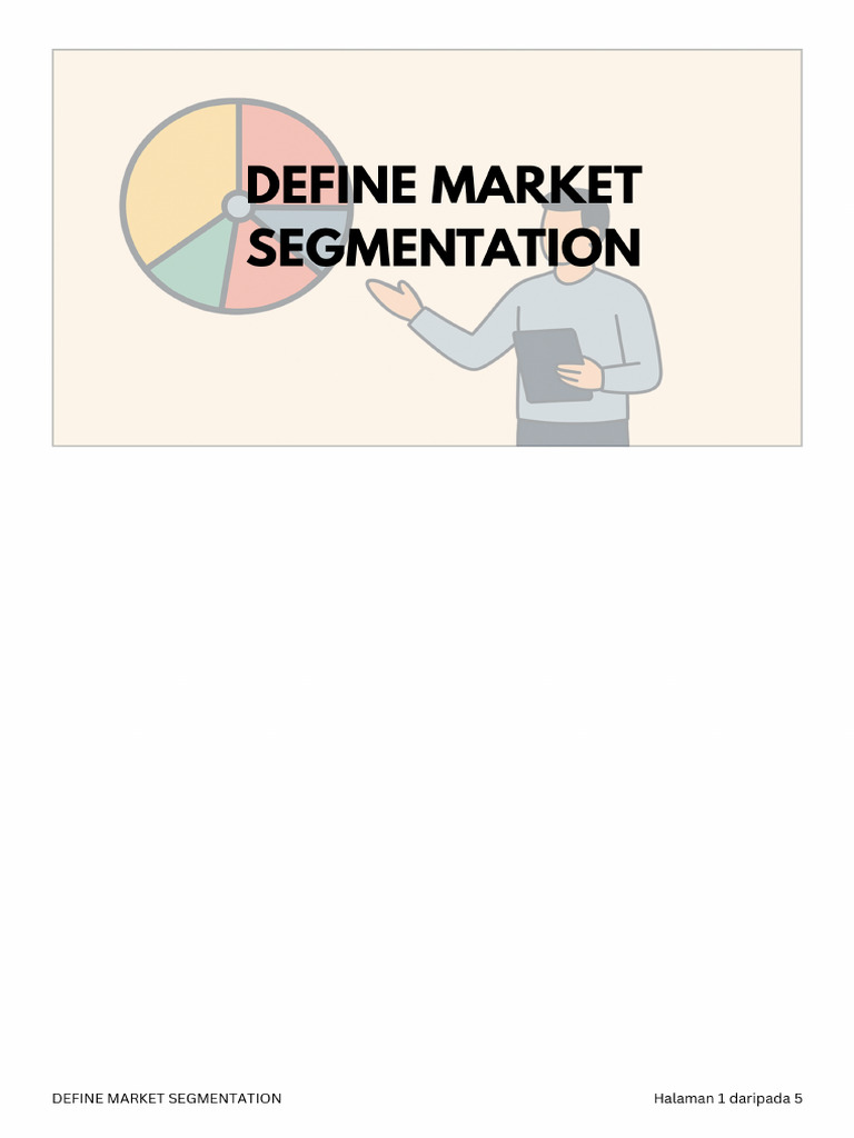 Define Market Segmentation | PDF