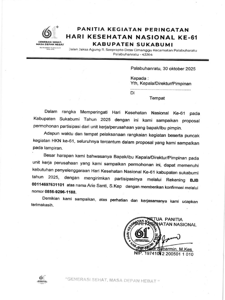 Proposal HKN Ke-61 Tahun 2025 | PDF