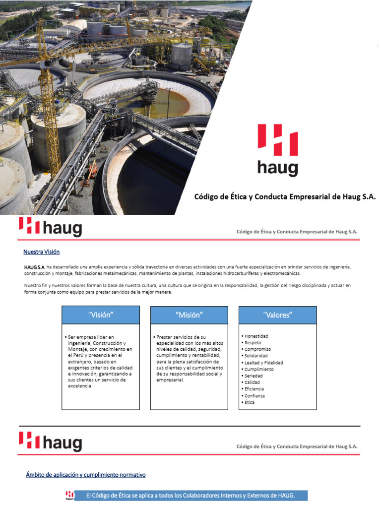 Haug - Codigo de Ética y Conducta Enpresarial | PDF | Corrupción política | Comportamiento