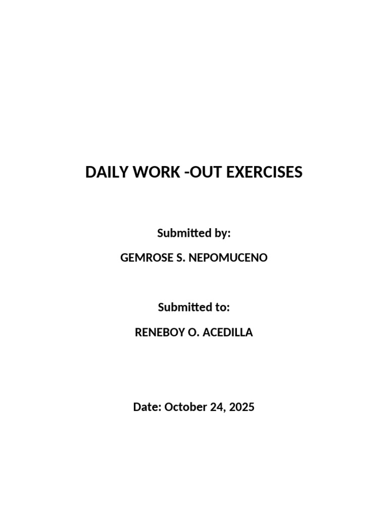 Daily Work - Out-Wps Office | PDF
