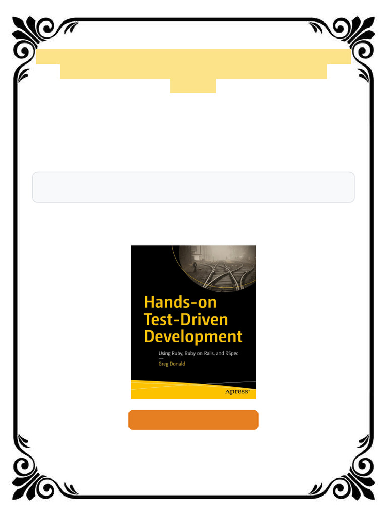 Hands On Test Driven Development Using Ruby Ruby On Rails And Rspec 7301