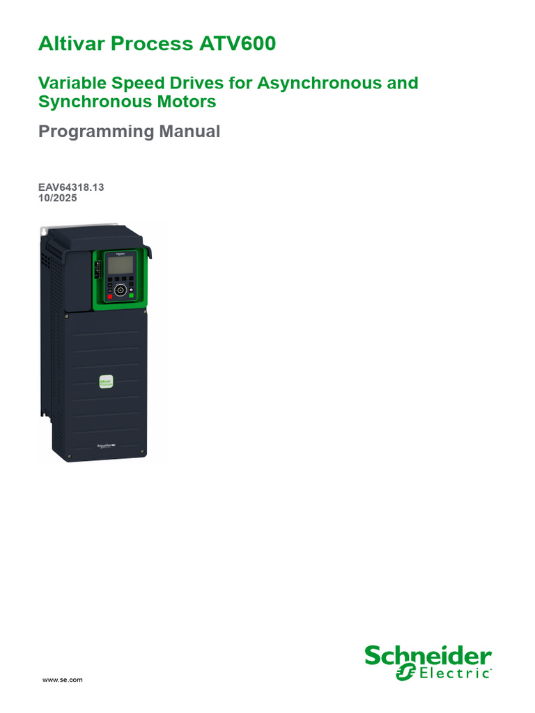 ATV600 Programming Manual en EAV64318 13 | PDF | Switch | Direct Current