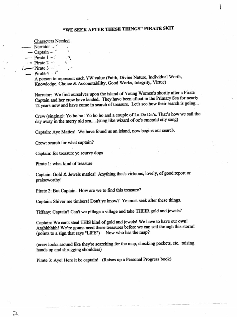 Pirate Skit | PDF