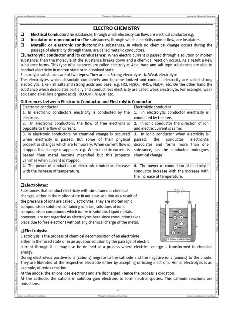 English Medium Lec - Chemistry - 5 2022 | PDF | Anode | Electrolyte