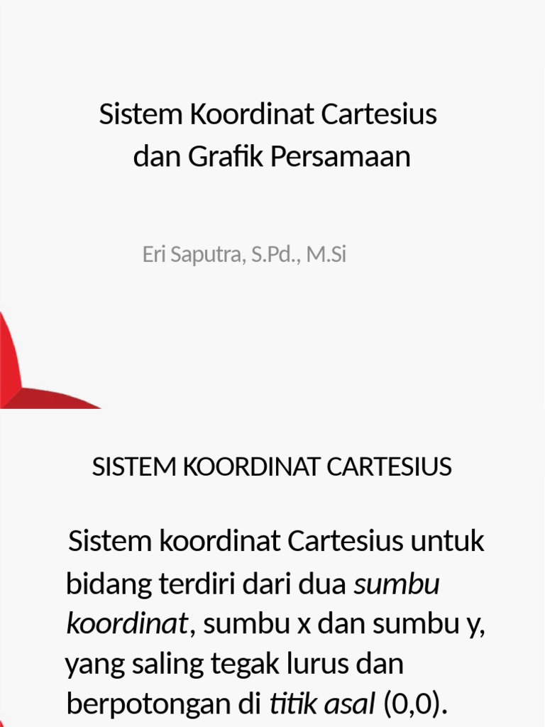 Sistem Koordinat Cartesius dan Grafik | PDF