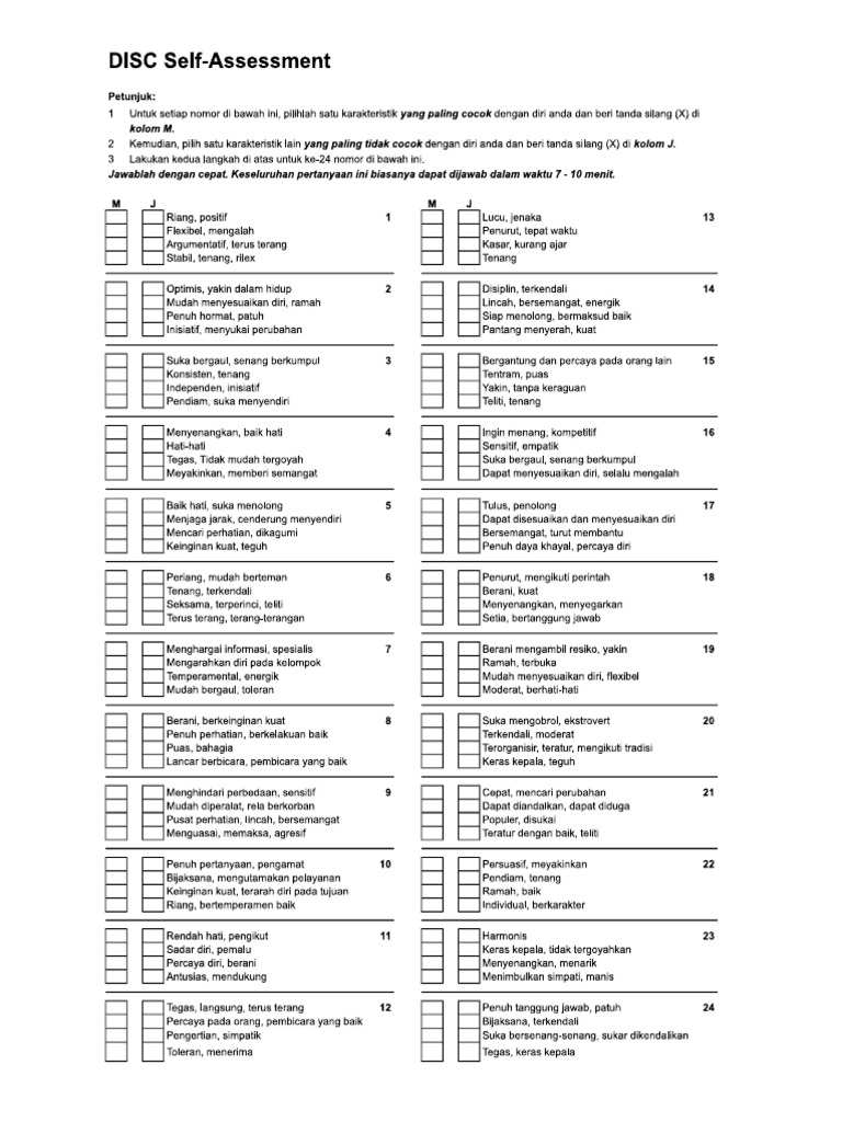 DISC Form | PDF