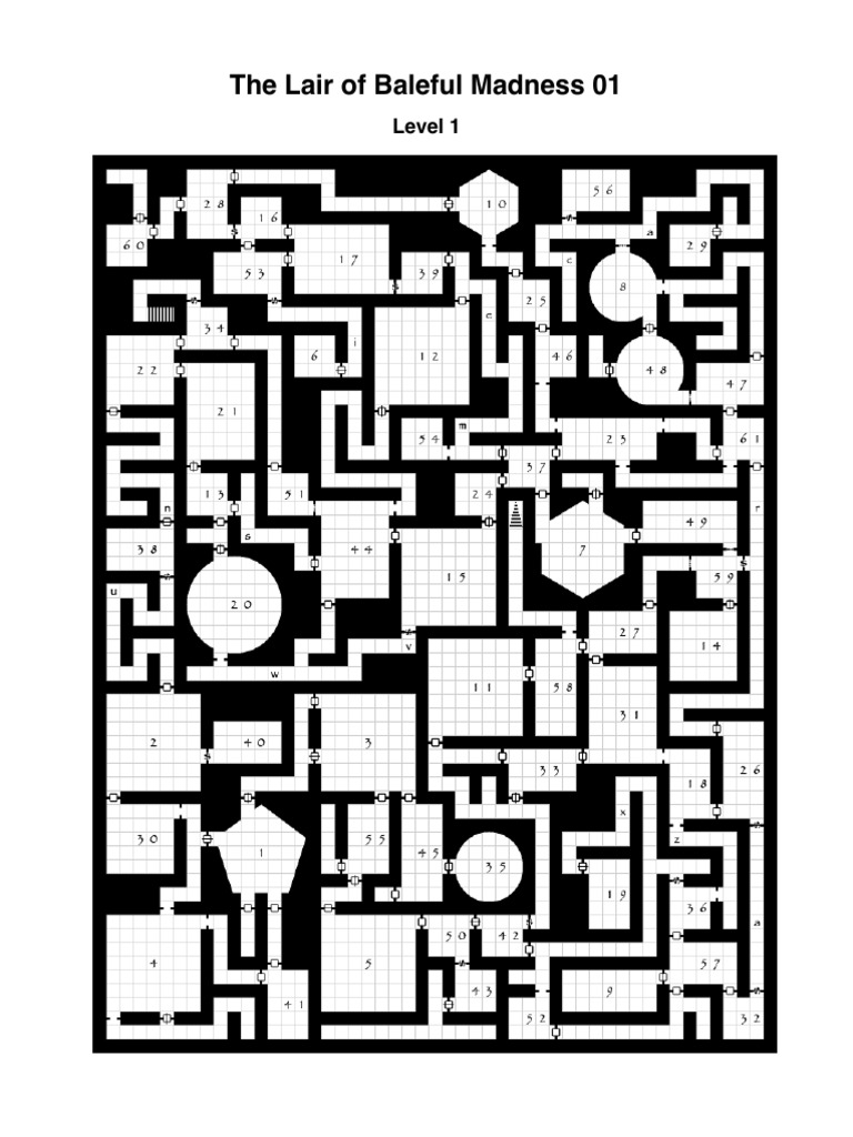 The Lair of Baleful Madness 01 | PDF | Door