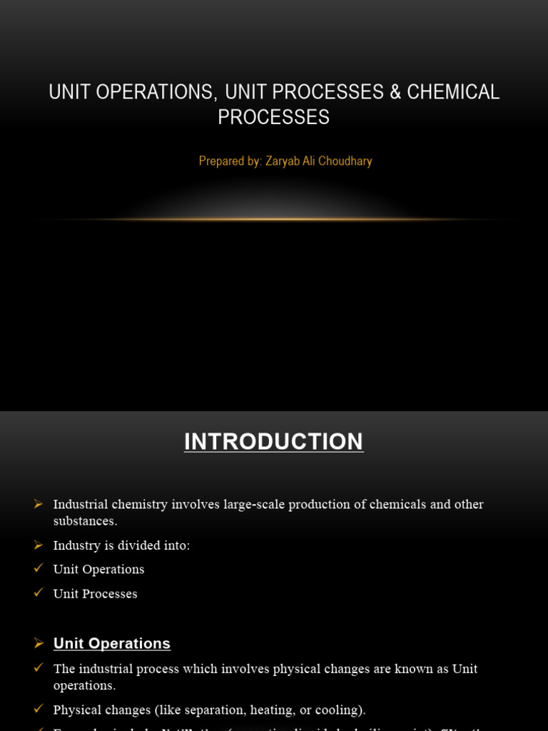 Unit Operations and Processes in Industry | PDF | Ester | Polymerization