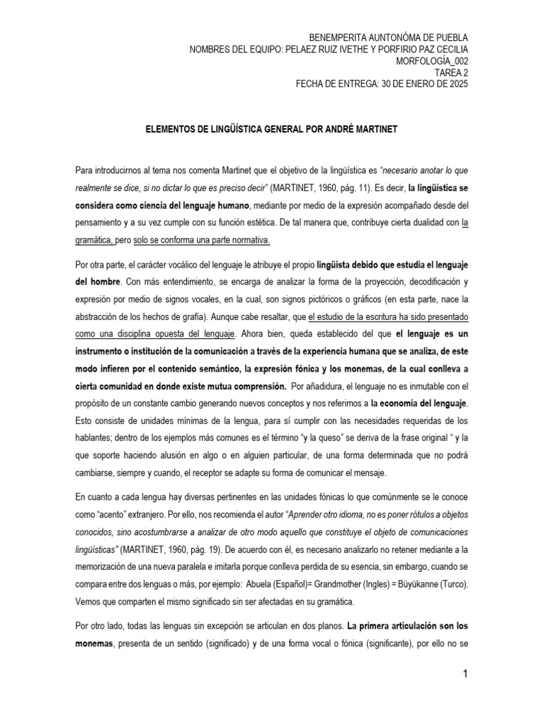 Elementos Clave de la Lingüística General | PDF | Lingüística | Fonema