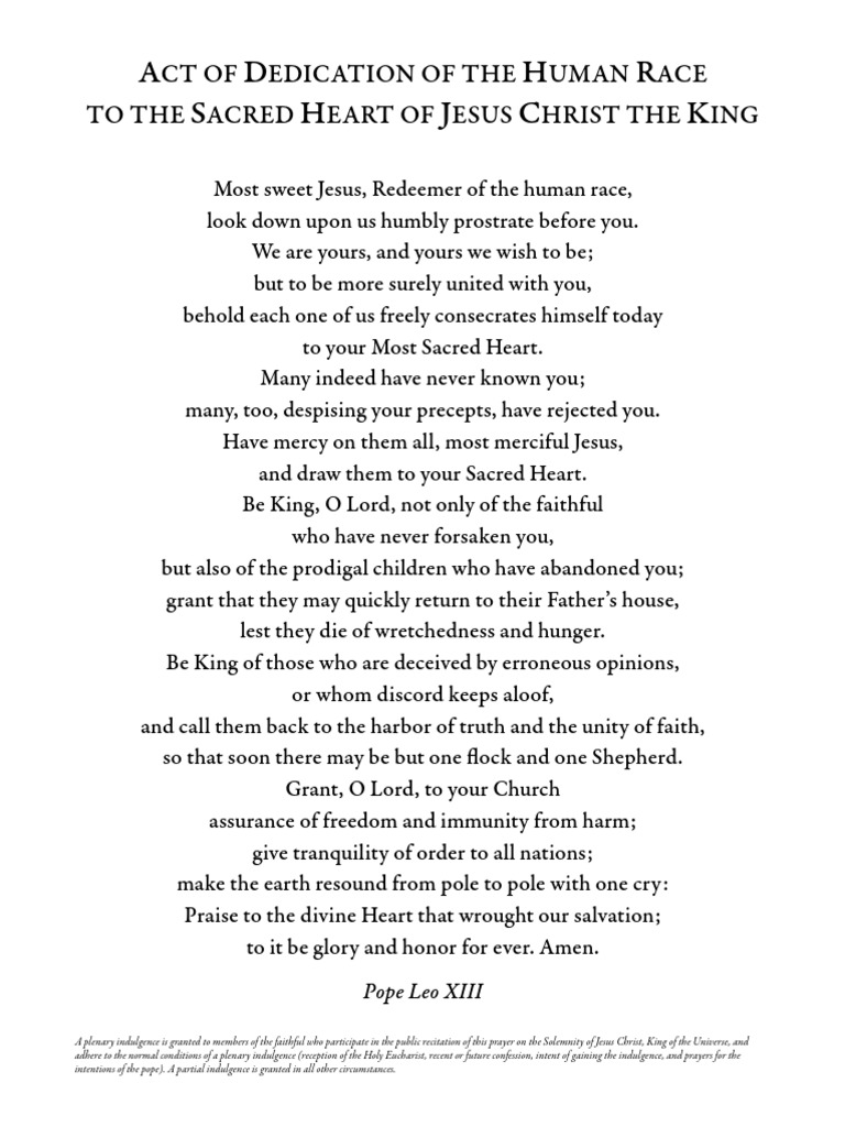 Act of Dedication to Sacred Heart | PDF | God In Christianity | Mercy