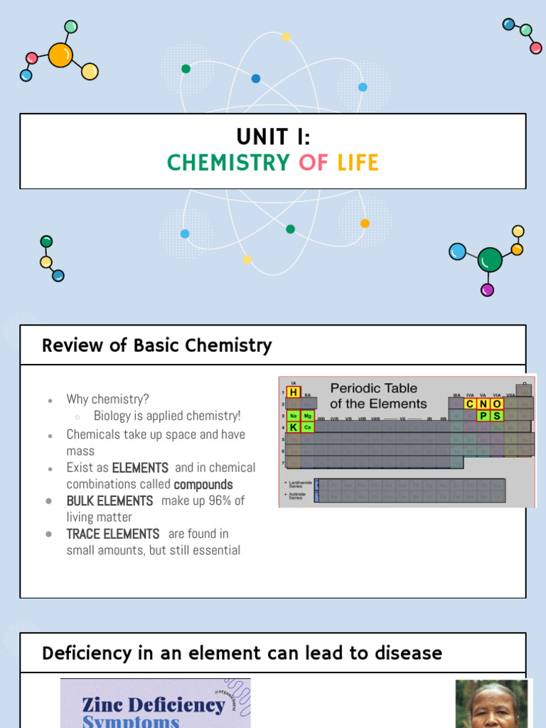 Unit 1 Chemistry of Life 2025 | PDF | Nucleotides | Rna
