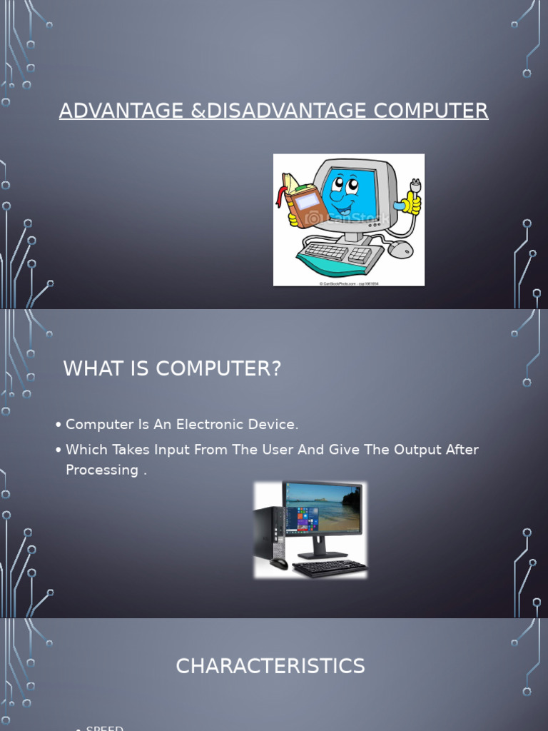Advantage &disadvantage Computer | PDF