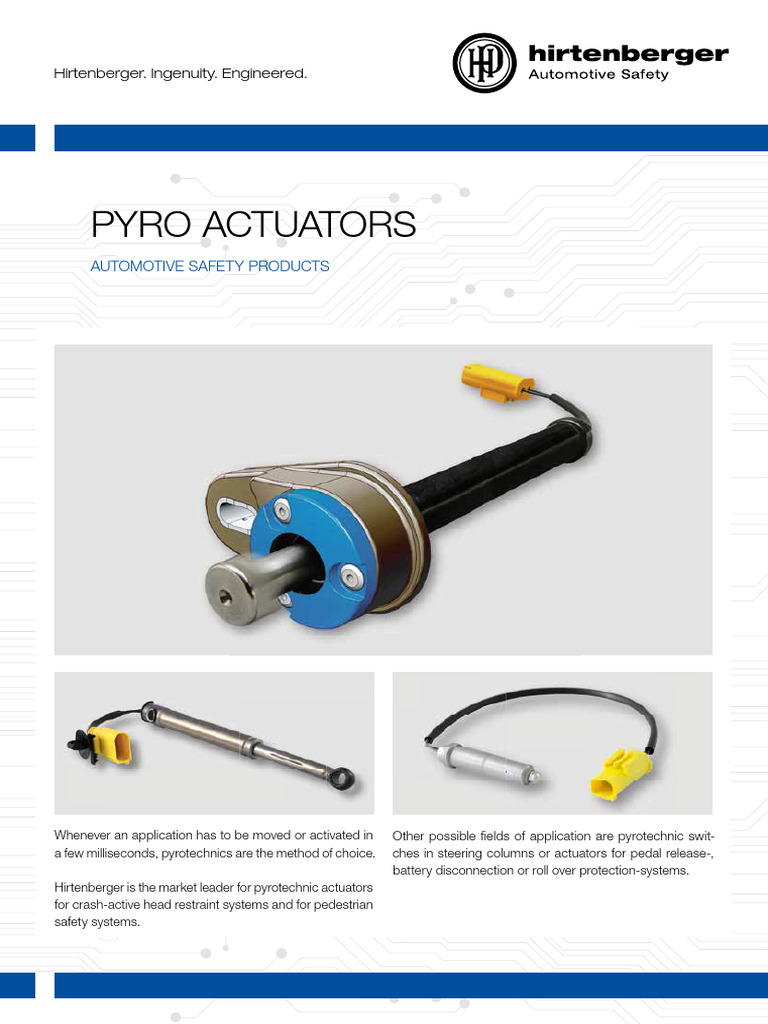 HAS Pyro Actuators 6SeiterA4 Single Double-Pages | PDF | Mechanical ...