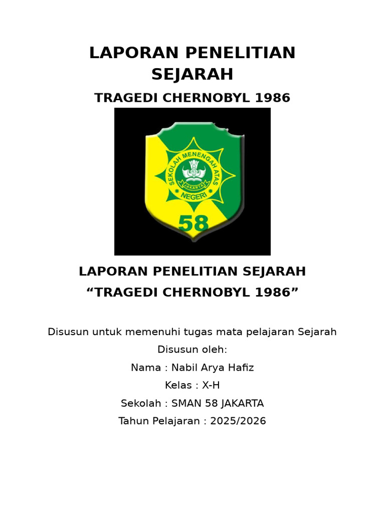 Tragedi Chernobyl 1986: Dampak dan Pelajaran | PDF