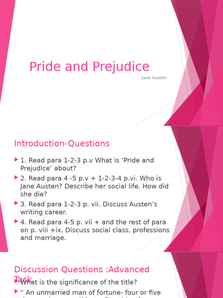 Imane Grade 9IGB Pride and Prejudice Chapters 1-3 | PDF | Mr. Darcy ...