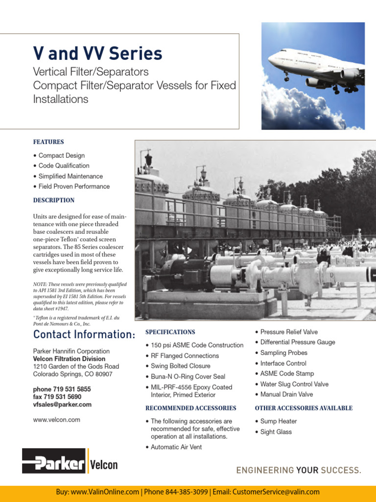 Vertical Filter/Separators Specifications | PDF