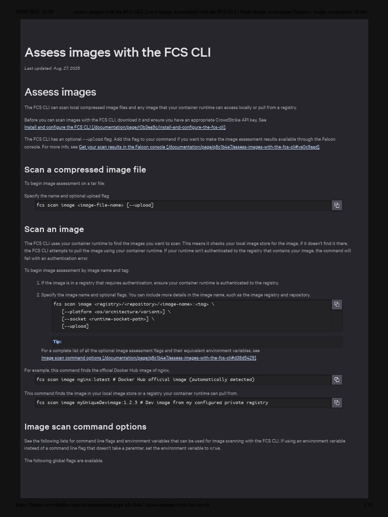 FCS CLI Image Assessment Guide | PDF | Command Line Interface | Filename