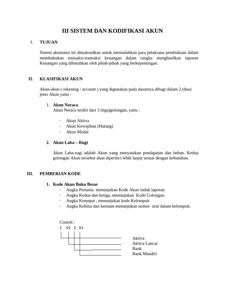 A1. Sistem Dan Kodifikasi - Usulan | PDF