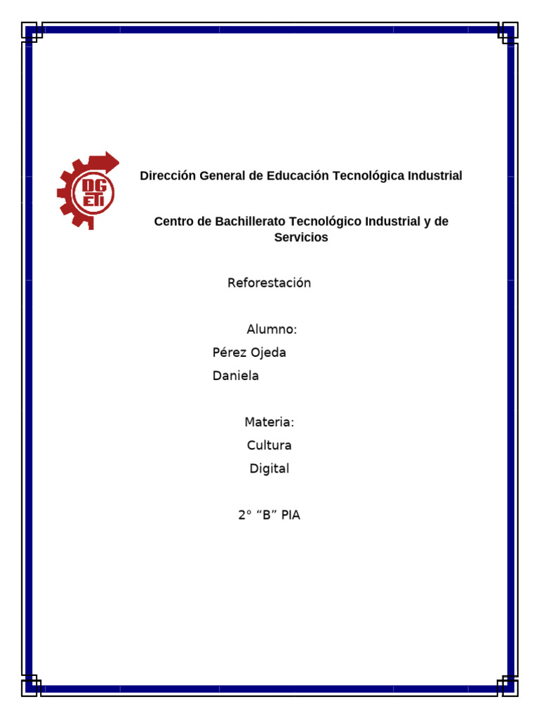 Reforestación Daniela Pérez1 | PDF