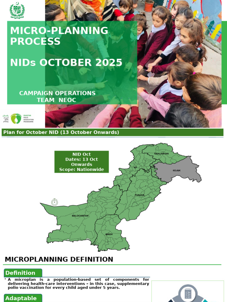 Micro Planning Process NIDs Oct 2025 | PDF | Vaccination | Public Health