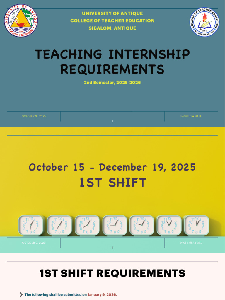 Teaching Internship Requirement 2025 2026 | PDF | Pedagogy | Education ...