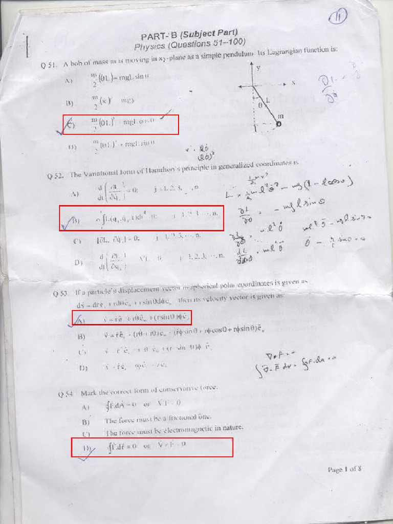 PIEAS MS Physics 2012-2014 With Answers | PDF