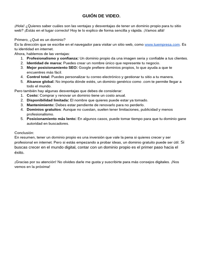 s5 - Guión de Video | PDF