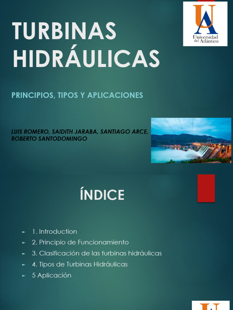 Tipos y Aplicaciones de Turbinas Hidráulicas | PDF | Turbina ...