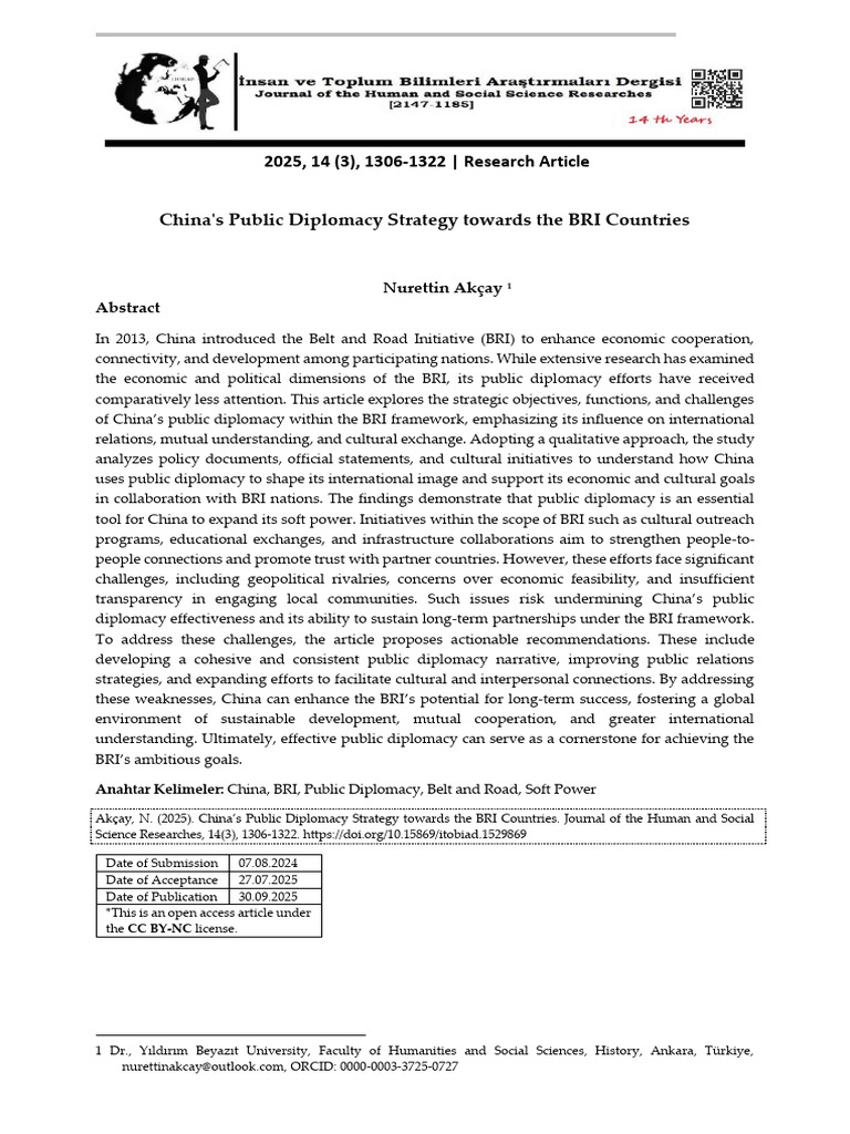 Chinas Public Diplomacy Strategy Towards The BRI | PDF