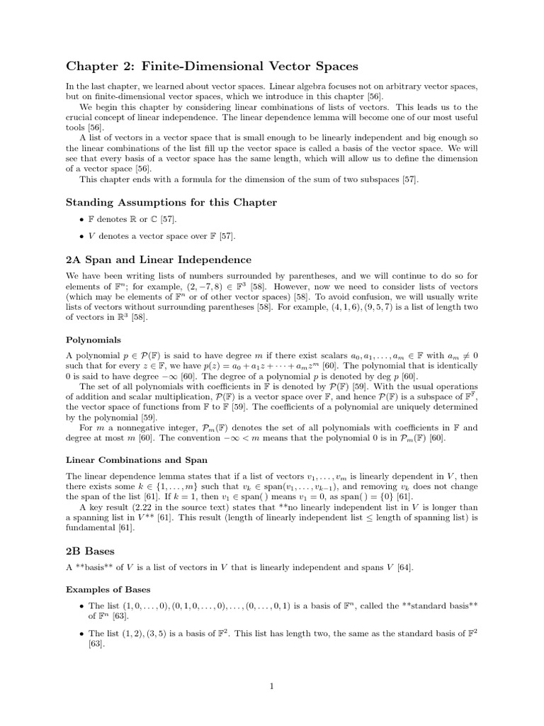 Linear Algebra Sample | PDF | Vector Space | Linear Map
