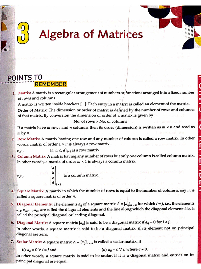 CH 3 - Matrices | PDF