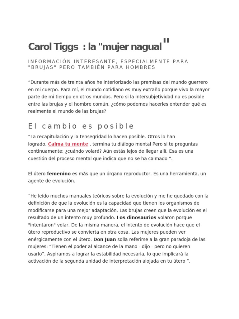 Carol Tiggs | PDF | Mente | Ciencias del comportamiento