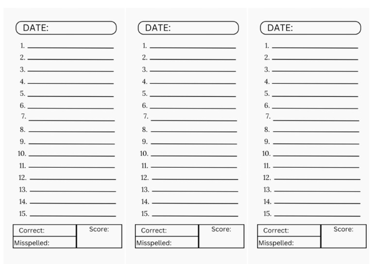 Spelling Booklet | PDF