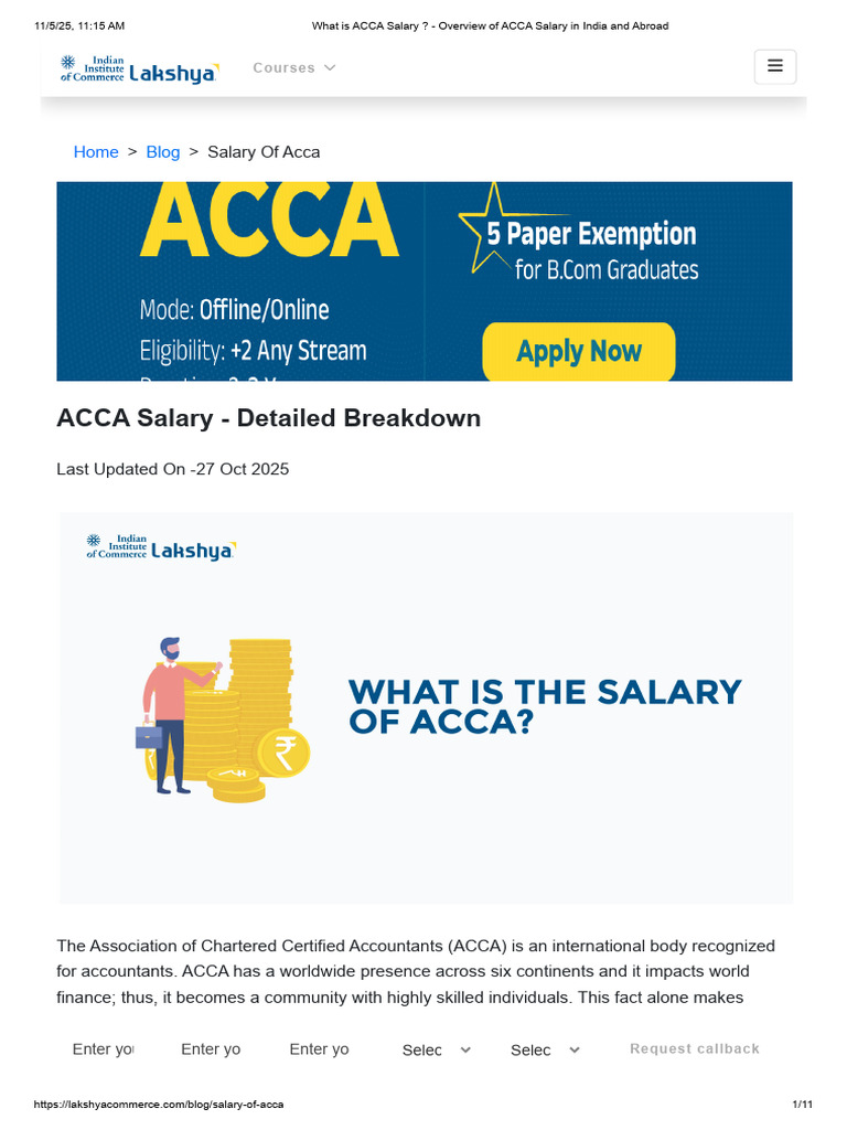 ACCA Salary Insights: Global Overview | PDF | Salary | Business