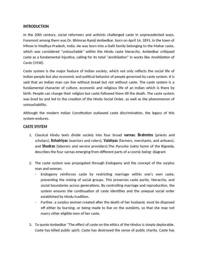 Ambedkar Unit 2 Final | PDF | Caste | Dalit