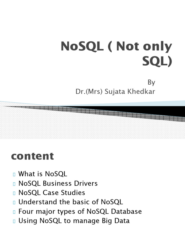 L4-NoSQL (Not Only SQL) | PDF | No Sql | Databases