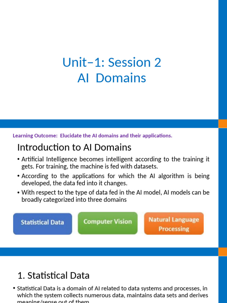 AI Domains: Computer Vision Overview | PDF | Artificial Intelligence ...